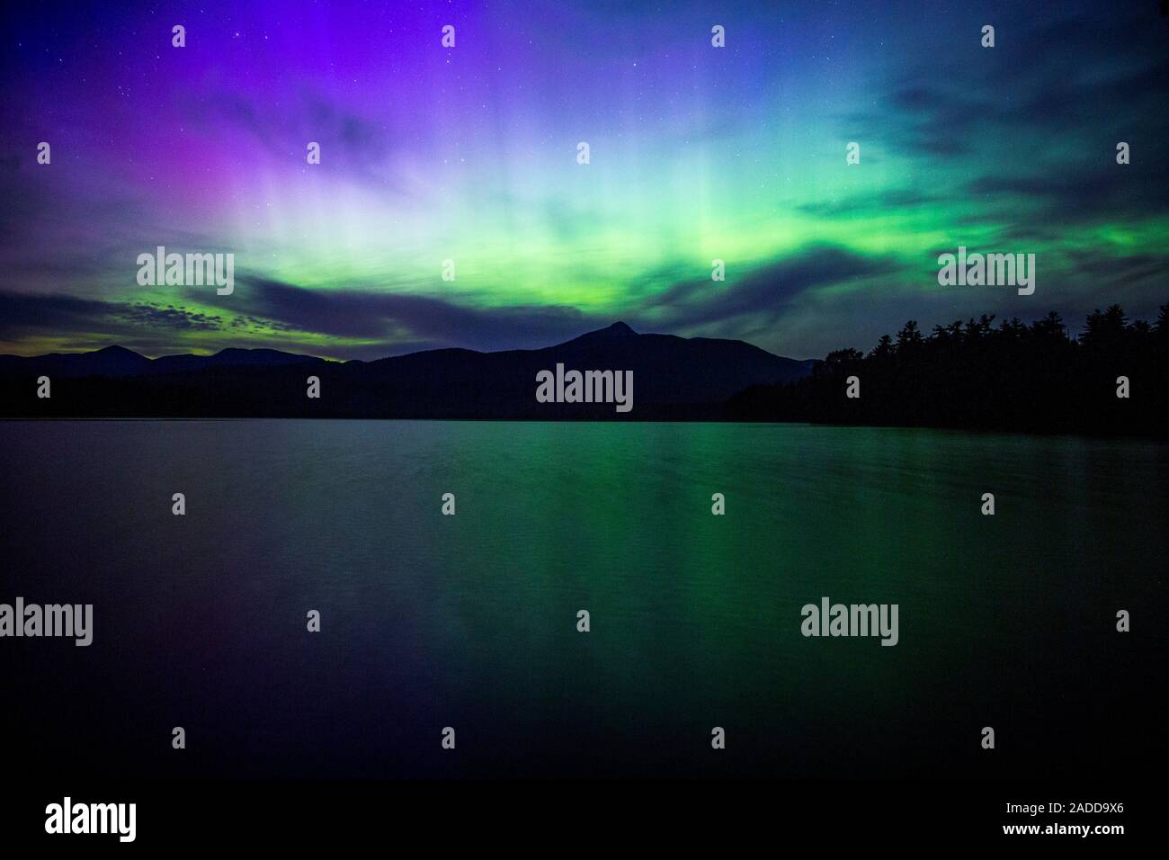 Northern Lights. View of the Aurora Borealis (Northern Lights) over ...
