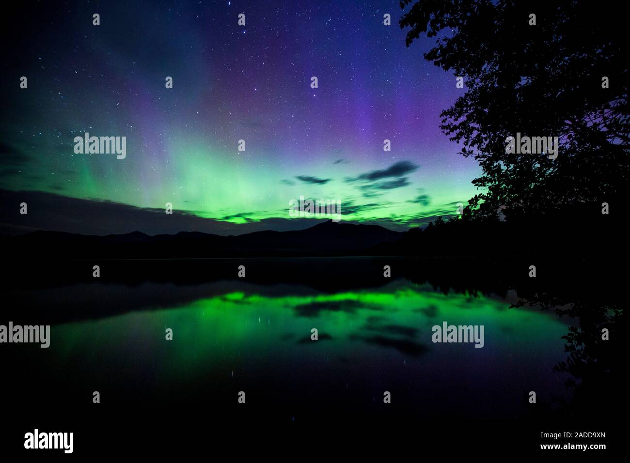 Northern Lights. View of the Aurora Borealis (Northern Lights) over ...