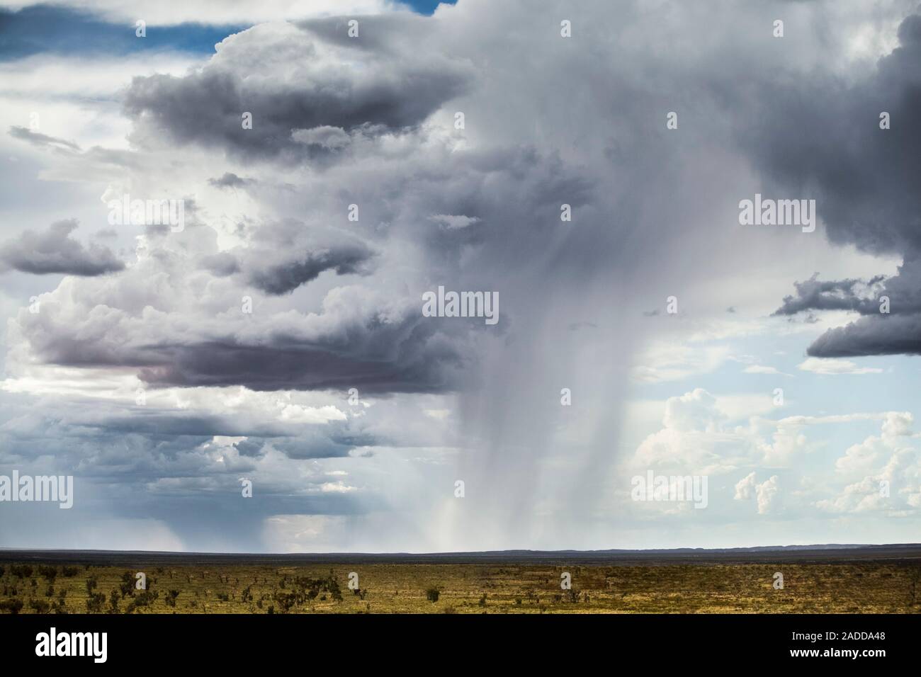 Rain clouds in the distance. Photographed in Northern Australia Stock ...
