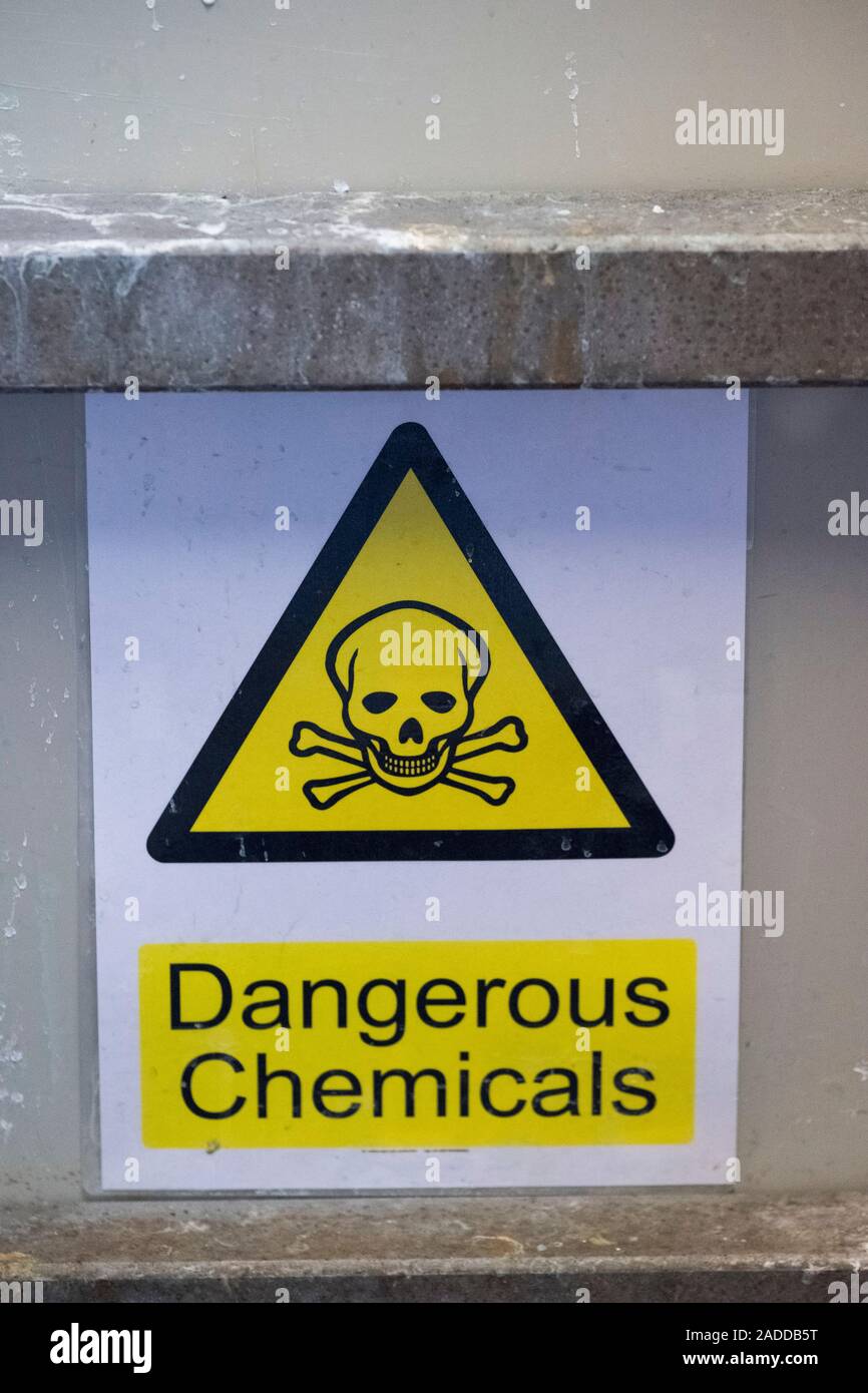 Dangerous chemicals sign Stock Photo - Alamy