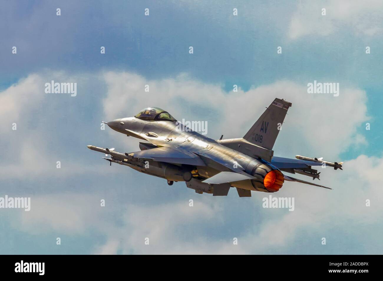 United States Air Force (USAF) F-16C fighter jet From Aviano AB ...