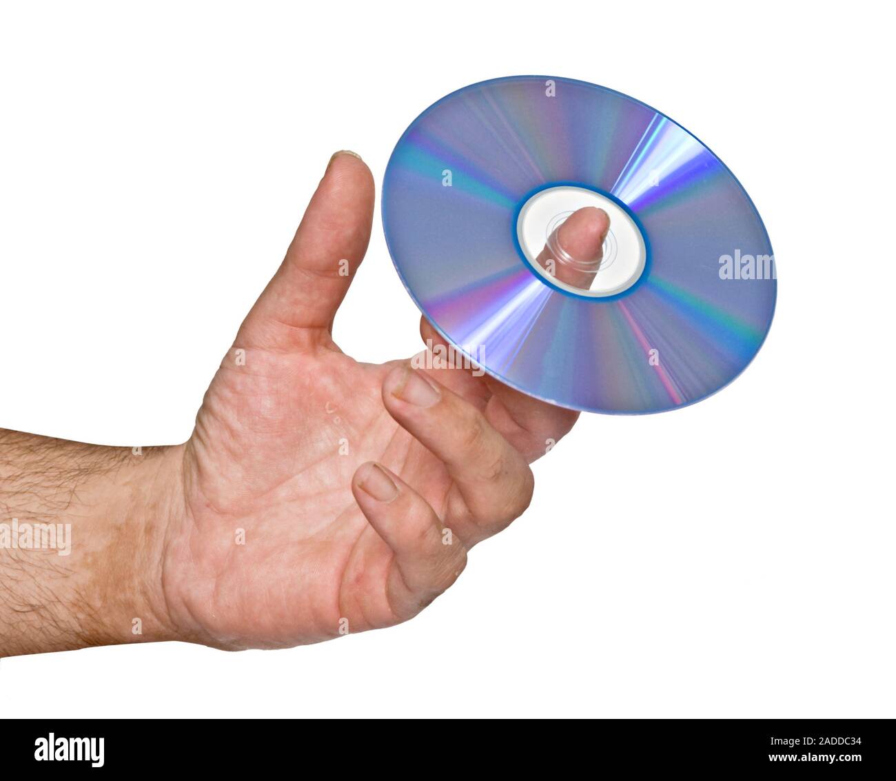 DVD on finger Stock Photo - Alamy