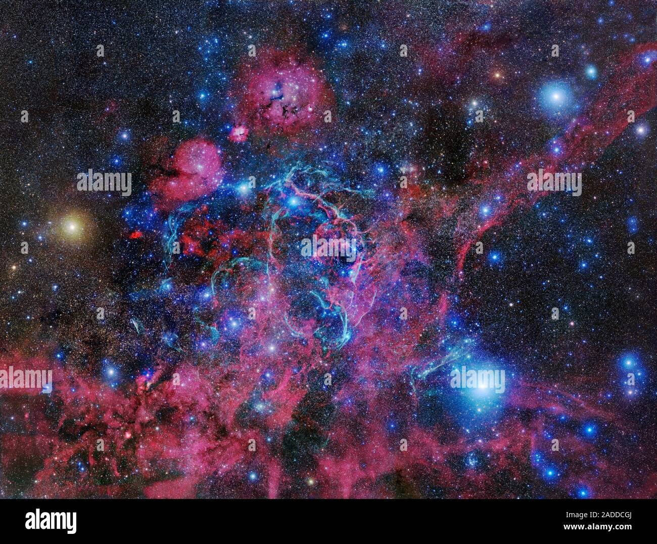 Vela supernova remnant, composite image. These thin strands of ...