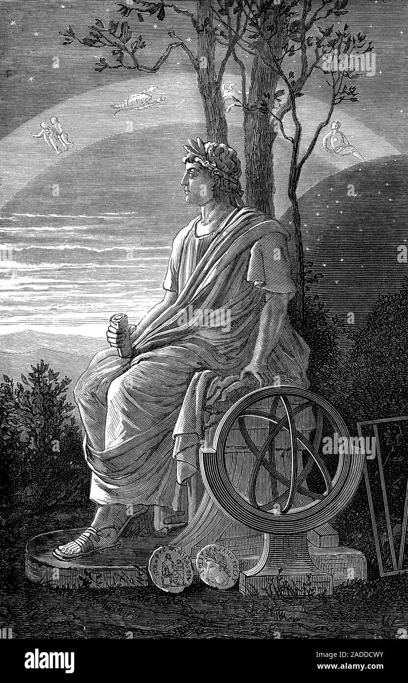 Hipparchus (c.190-c.120 BC), Ancient Greek astronomer, with the ...