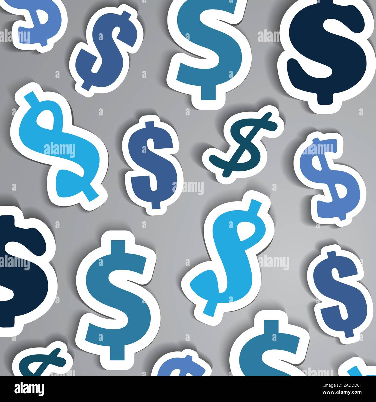 Various Blue Dollar Signs - Background Design in Editable Vector Format ...