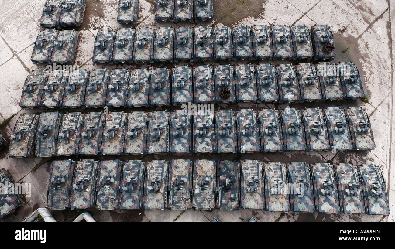 Cold War tank graveyard, Germany. These tanks are among the many ...