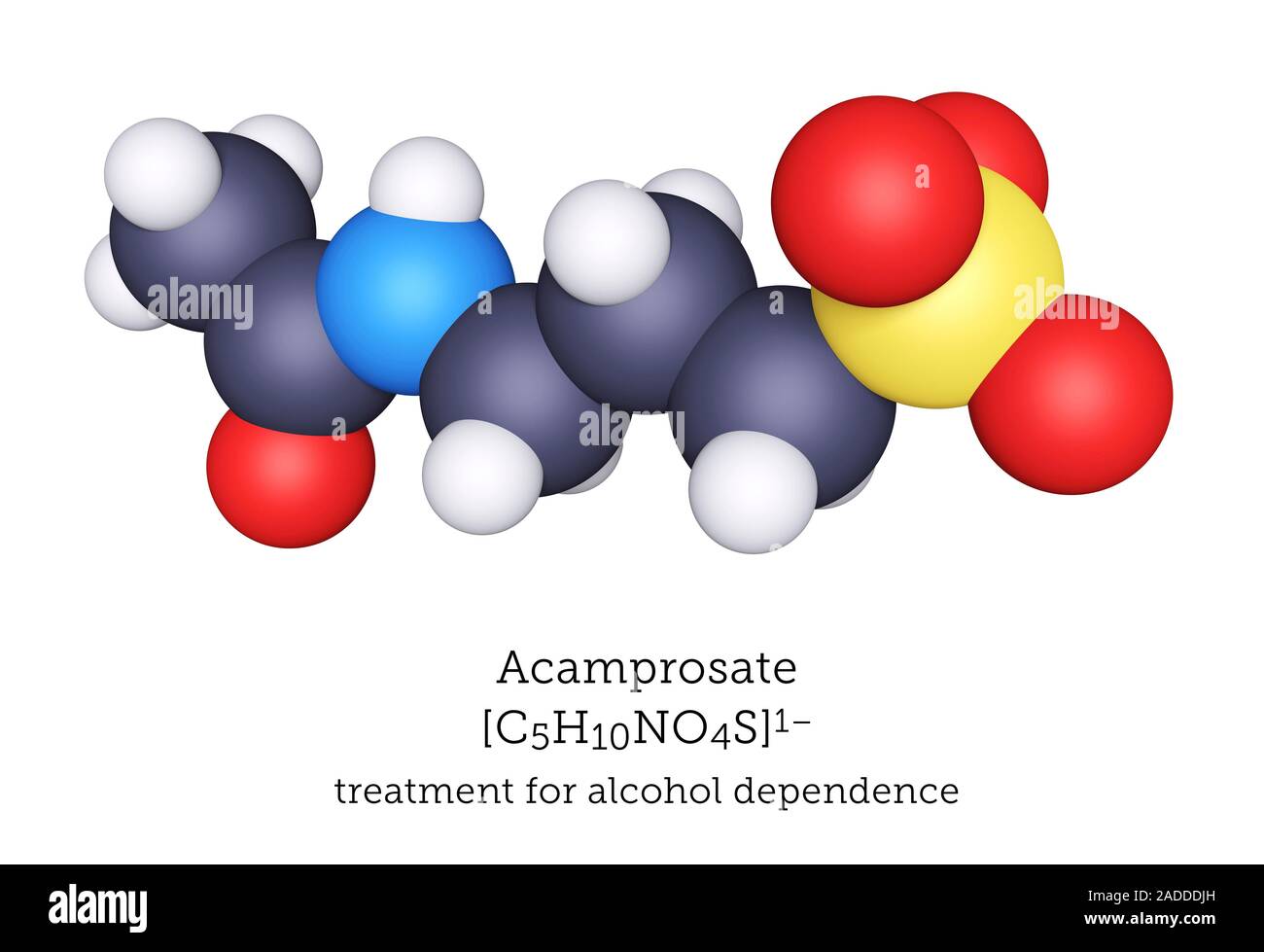 Acamprosate alcoholism treatment molecule. The medication is sold as ...