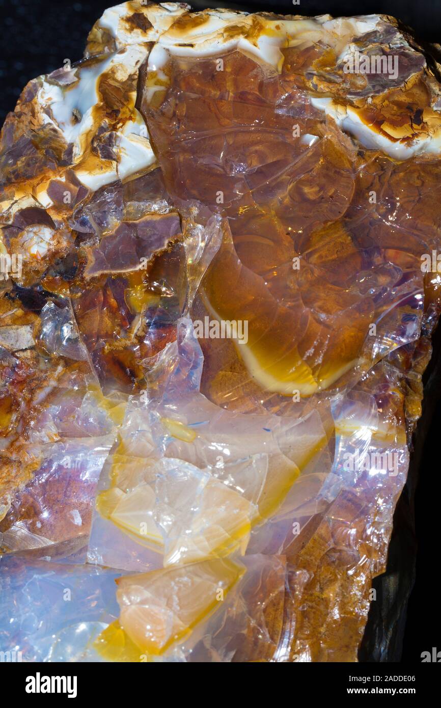 Opal is an amorphous hydrated silicon oxide, chemical formula Si02.nH20 ...