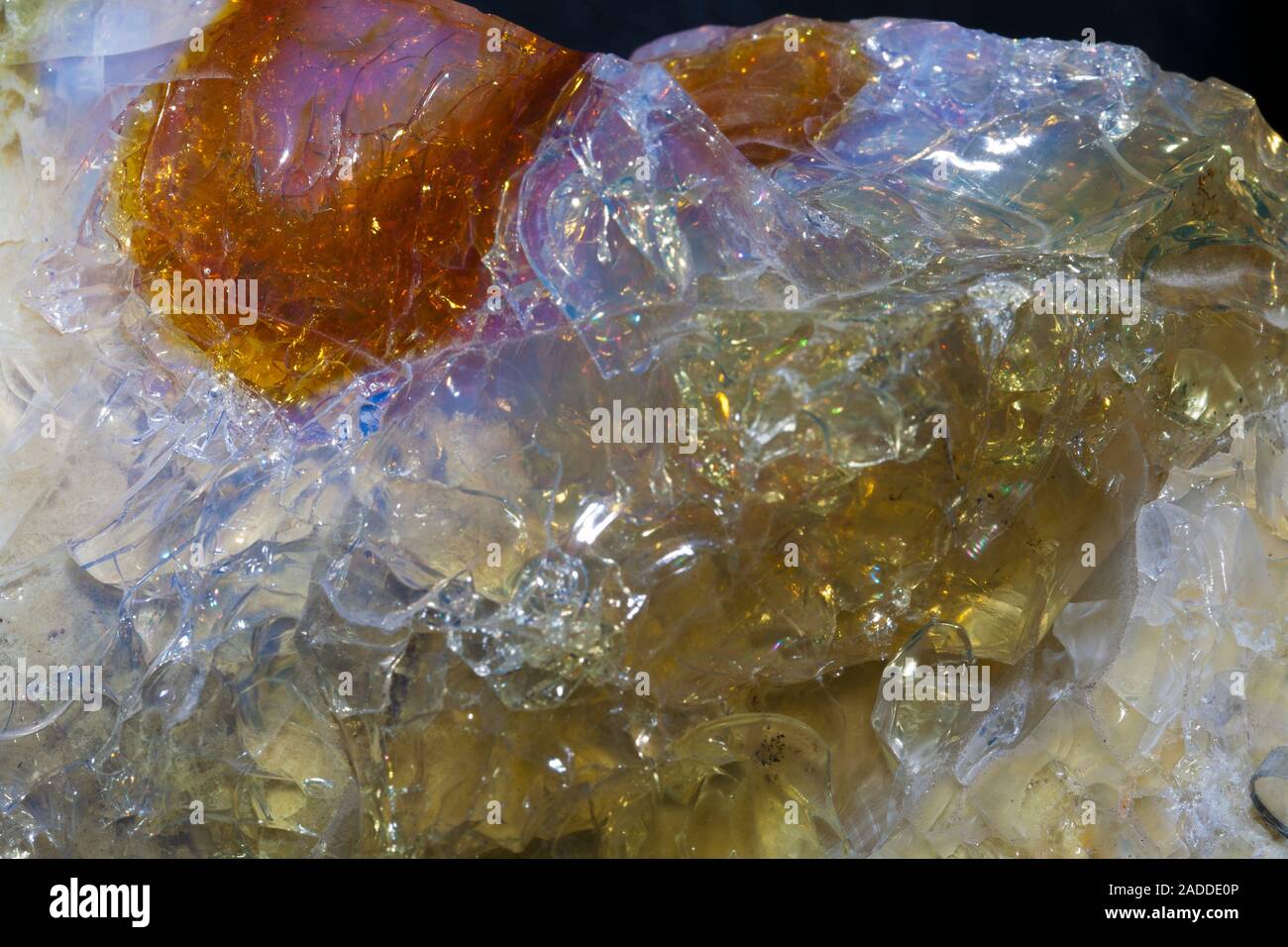 Opal is an amorphous hydrated silicon oxide, chemical formula Si02.nH20 ...