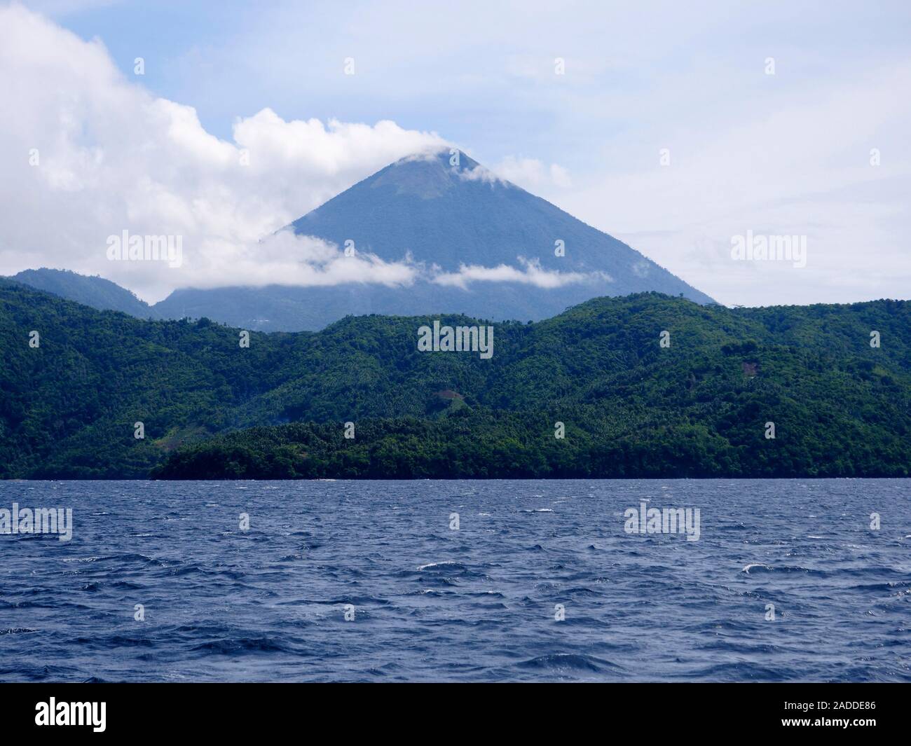 Mount Gamalama. View towards Mount Gamalama, on the island of Ternate ...