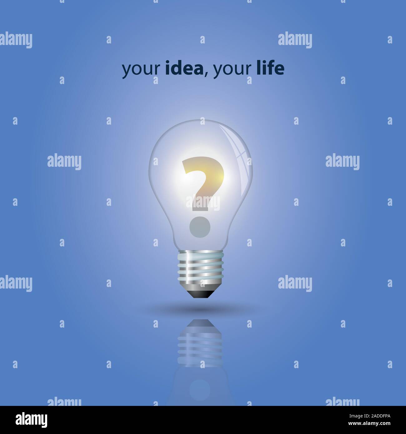 Your Idea, Your Life - Bulb Design Vector Stock Vector Image & Art - Alamy