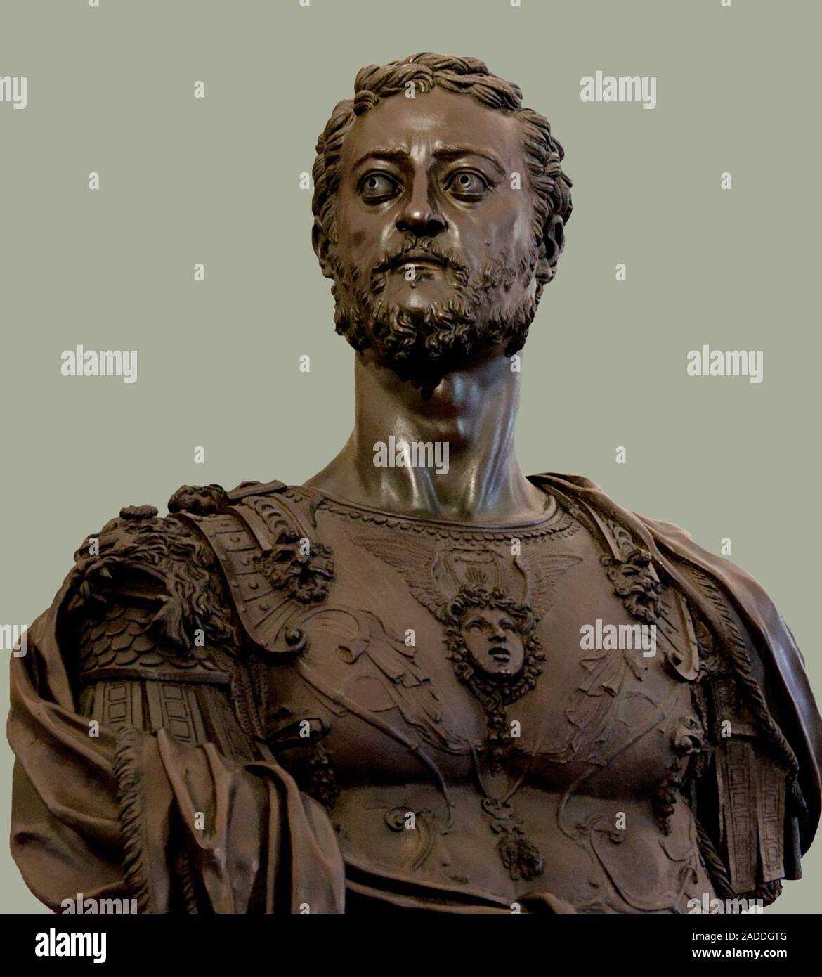 This bronze bust was the first work of Benvenuto Cellini (1500-1571 ...