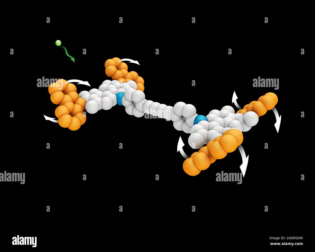 Molecular model of a molecular car, a type of molecular machine. The ...