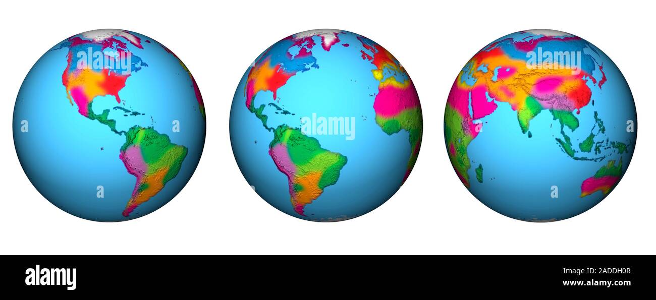 Earth's biomes, illustration. Terrestrial biomes (also called ...