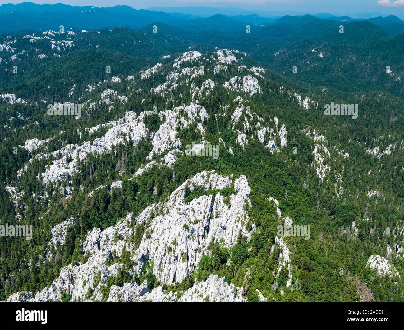 Aerial view of Bijele stijene mountains in Croatia Stock Photo - Alamy