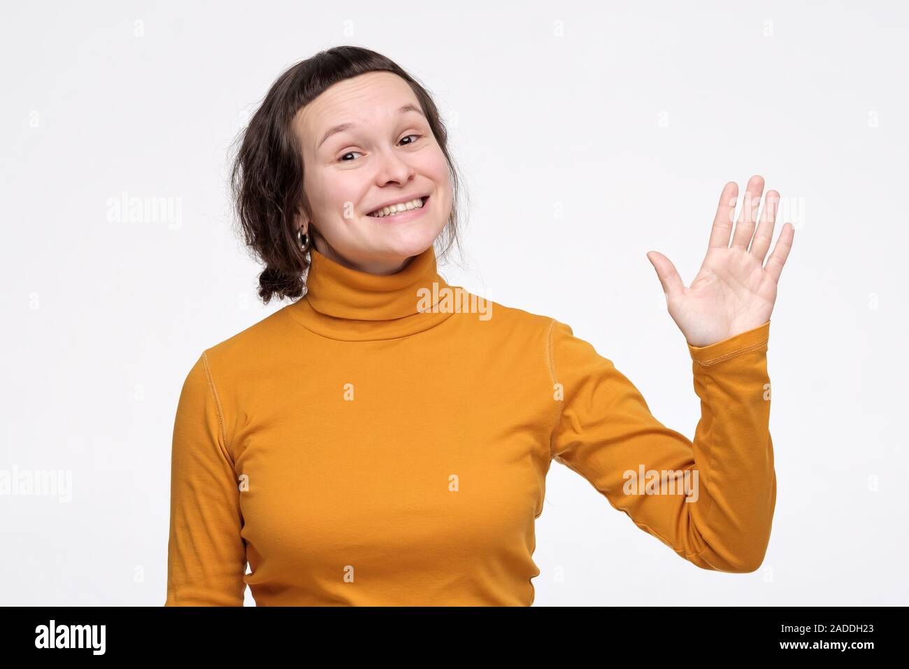 Female friends good bye hi-res stock photography and images - Alamy