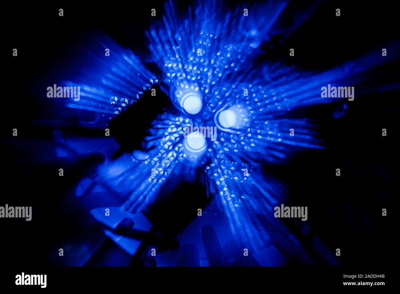 Nuclear reactor core, abstract image. The core of a nuclear reactor ...