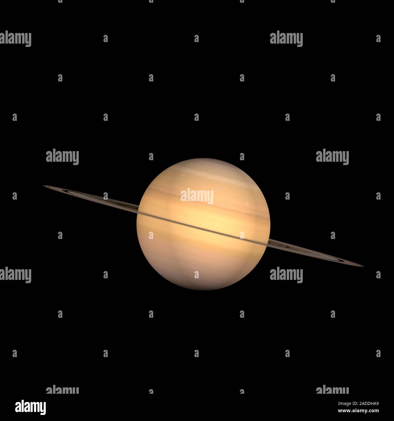 Saturn, illustration. Saturn is the sixth planet from the Sun and the ...