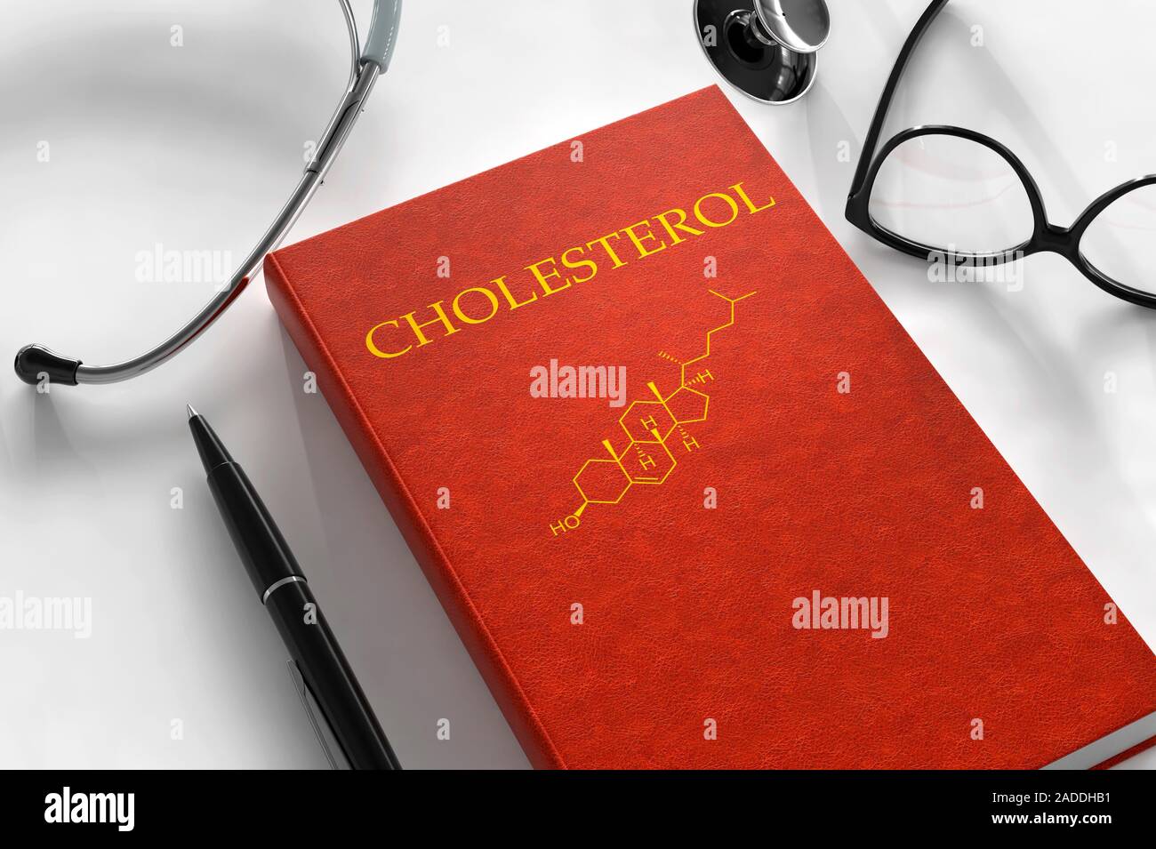 Cholesterol research, conceptual image. There are two types of ...