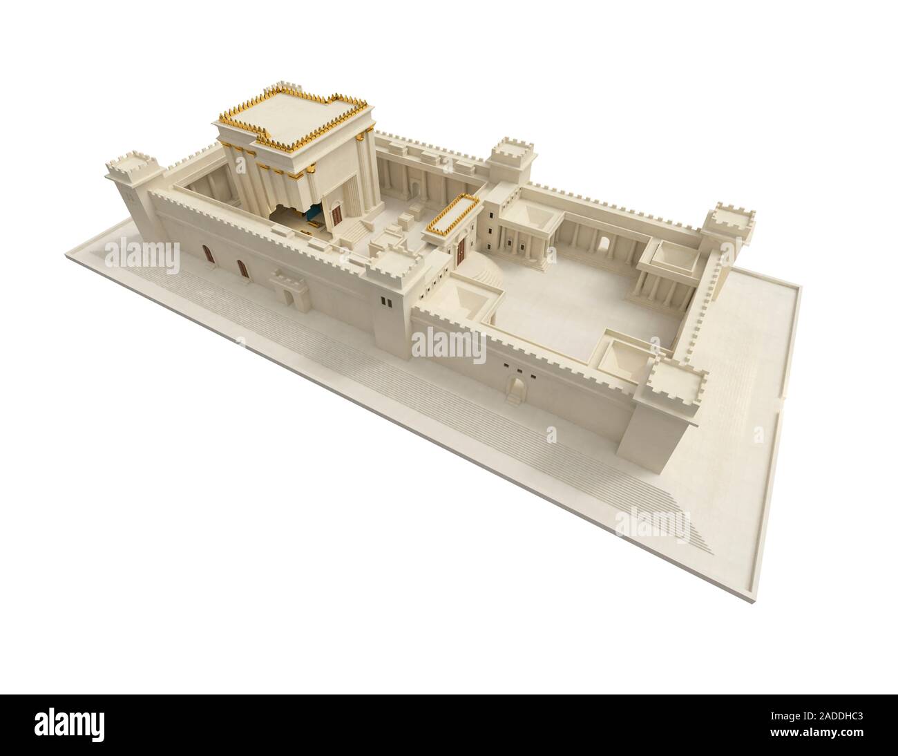 Herod's Temple, Jerusalem, illustration. This Jewish holy temple was an ...