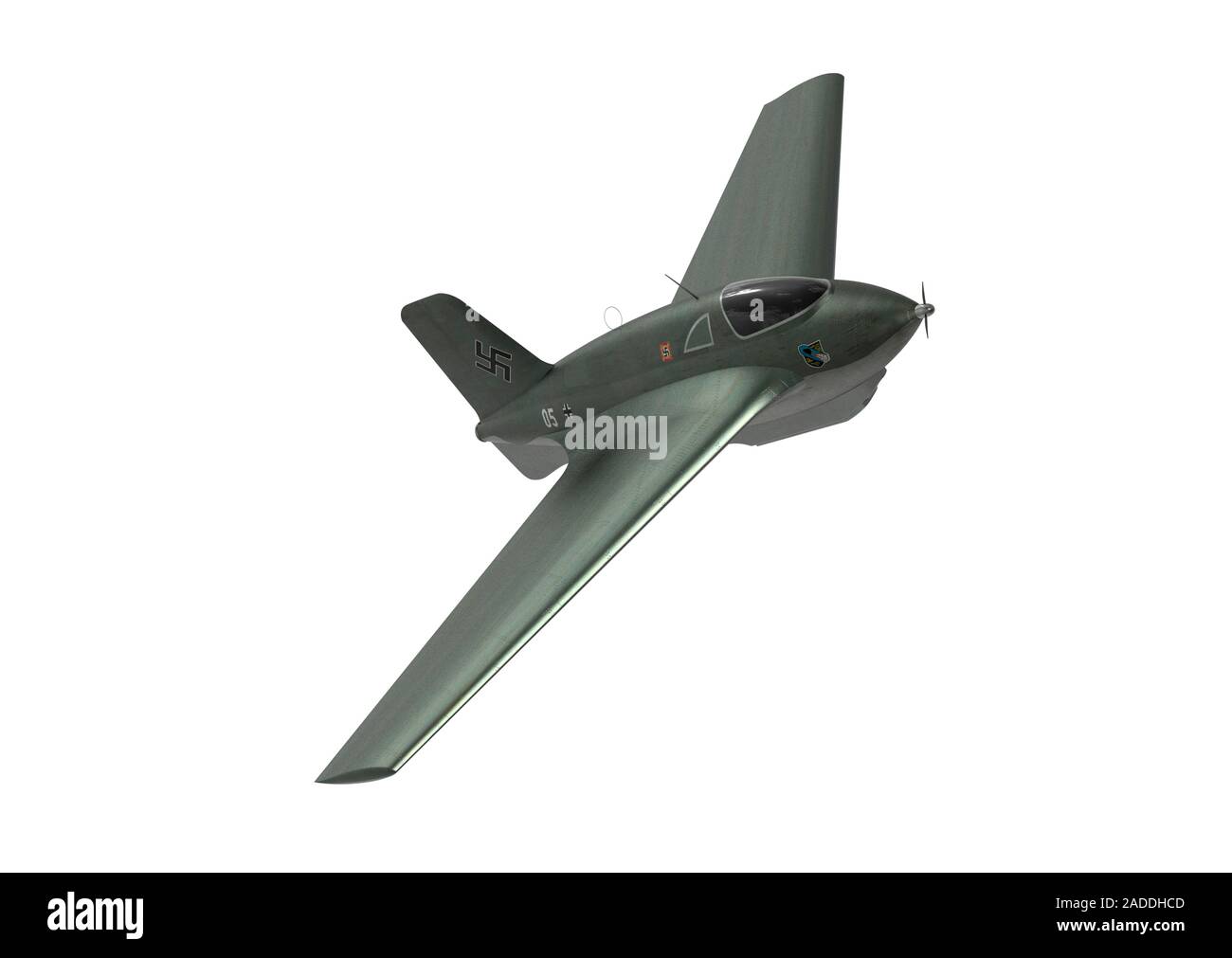 German Komet, WWII rocket-powered aircraft. Illustration of the ...