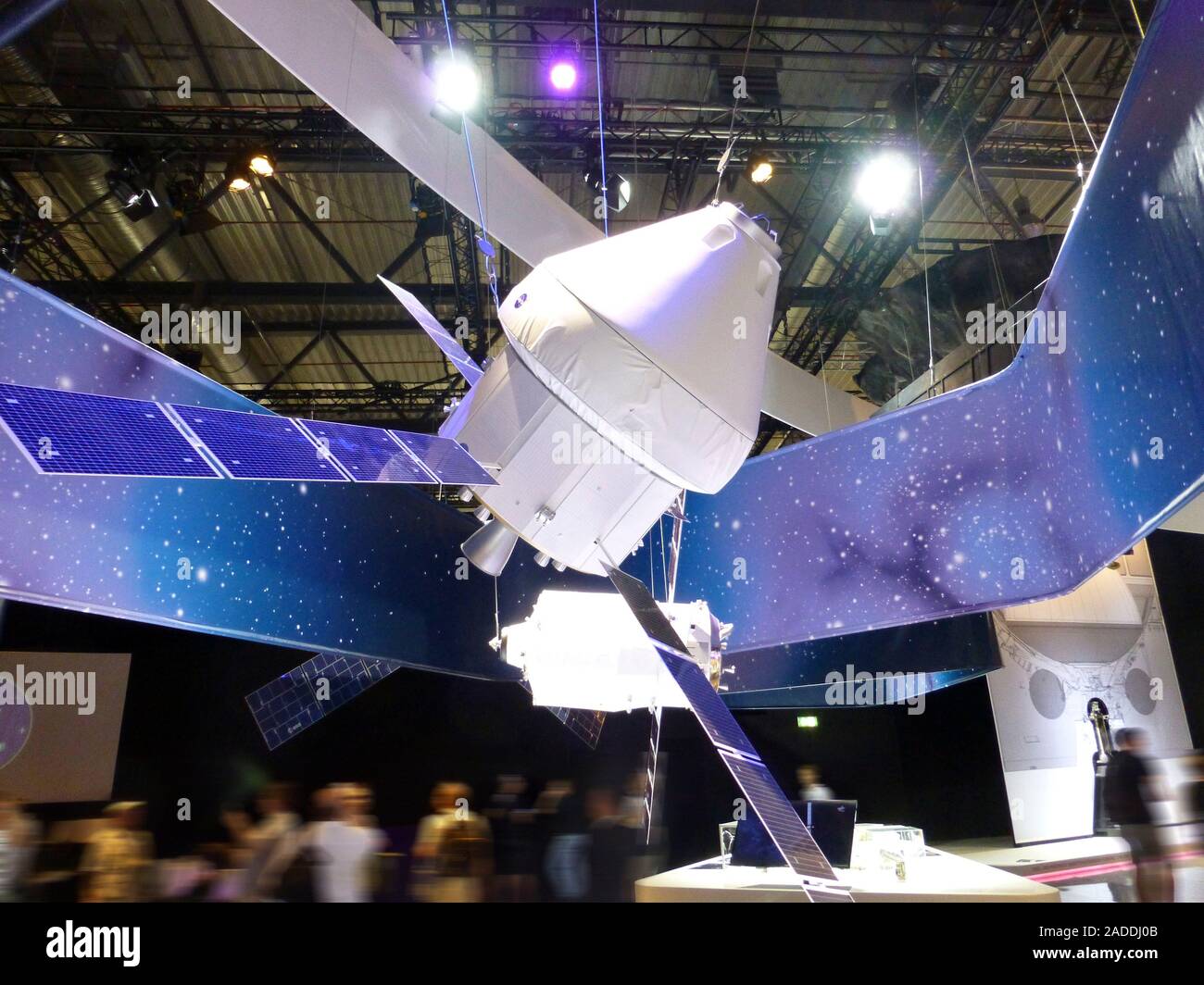 Scale model of NASA's Orion manned spacecraft, which is designed as a ...