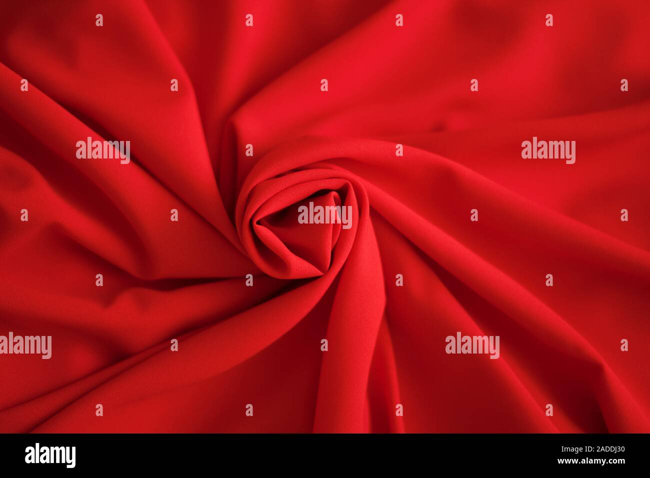 Red batiste made of cotton. sample of red soft fabric with pleats Stock ...