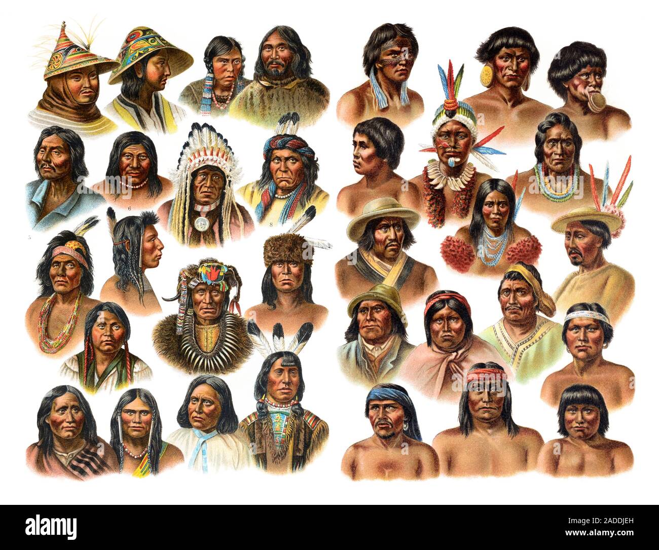 American peoples. Illustration showing people of diverse ethnicities ...