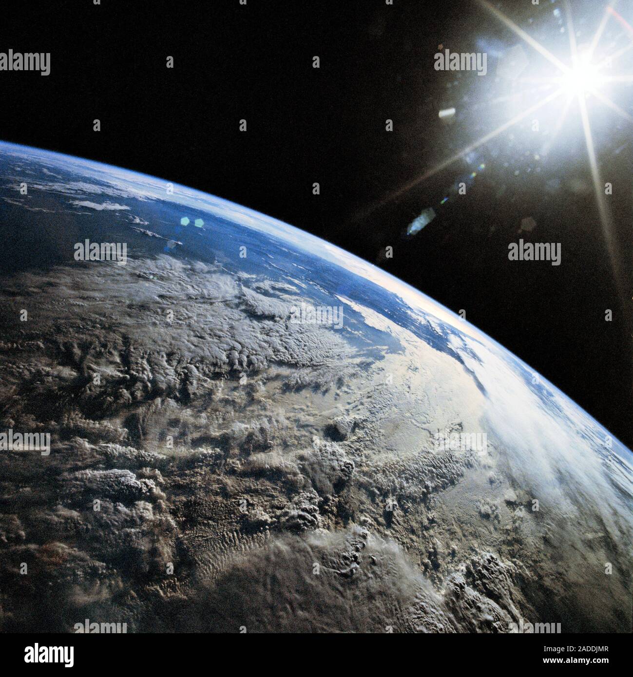 Andes mountains, space shuttle image. Late afternoon scene over the ...