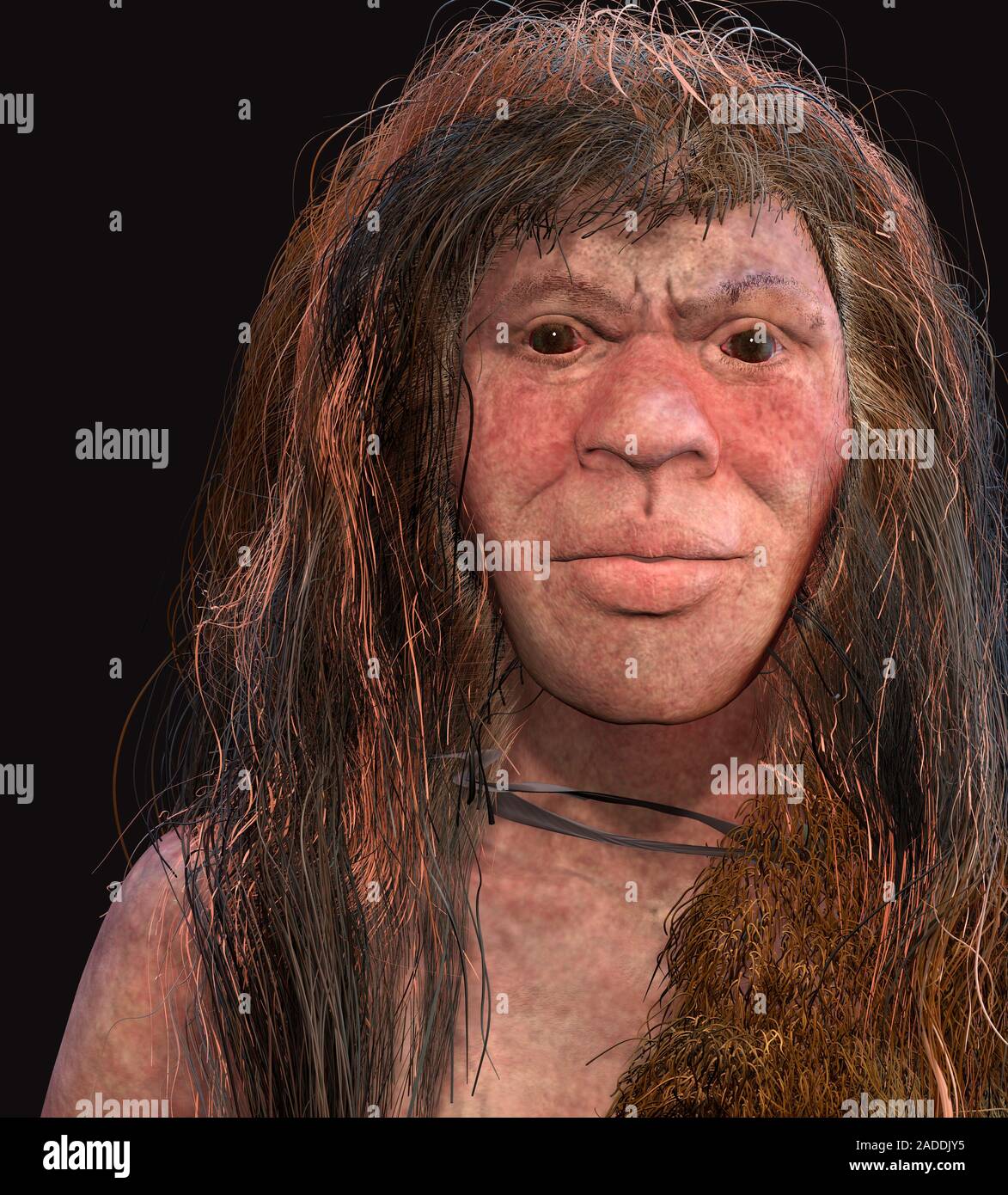 Illustration of a teenage girl who is the offspring of a Neanderthal ...