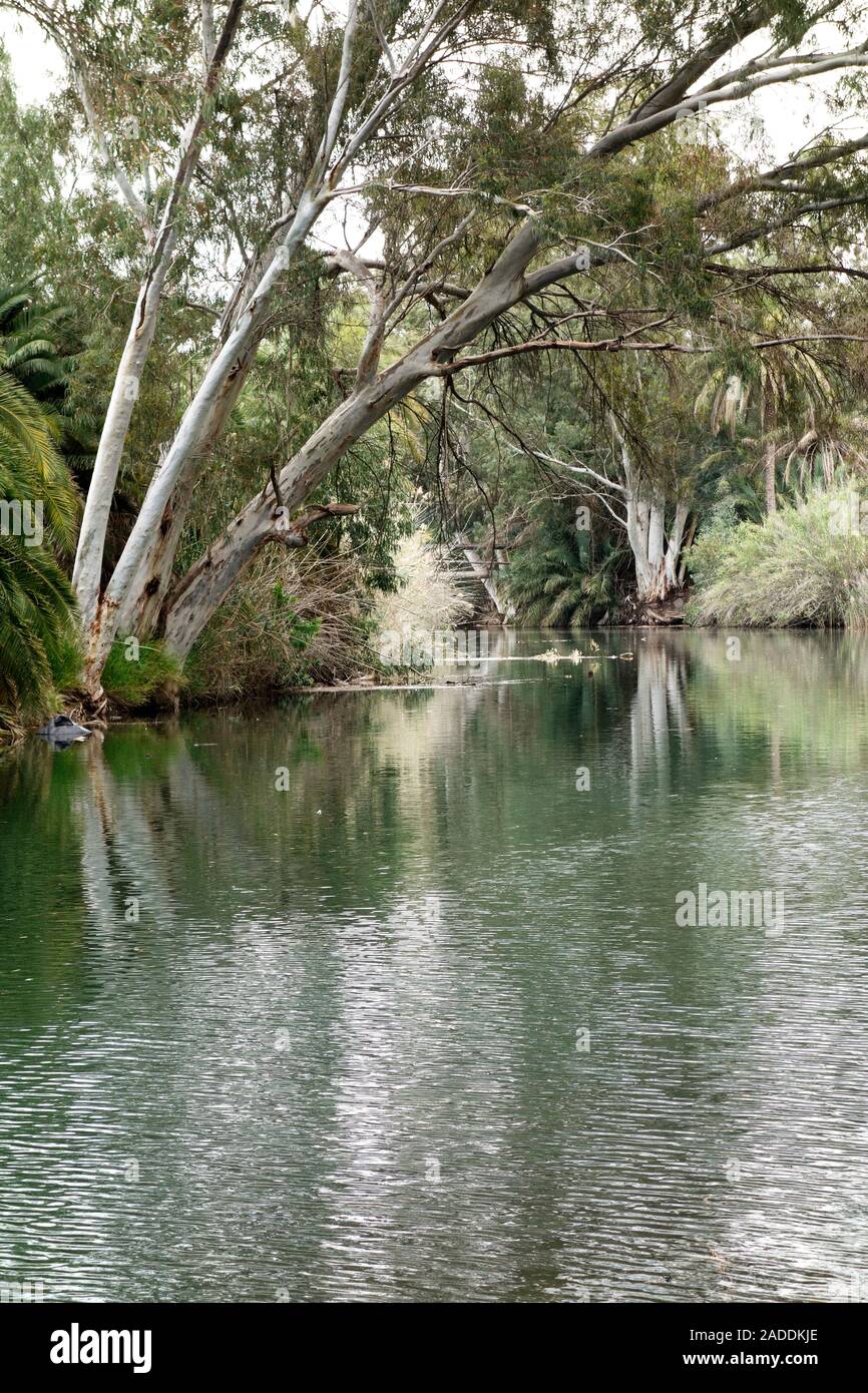 Jordan River, Israel. The Jordan River flows north to south through the ...