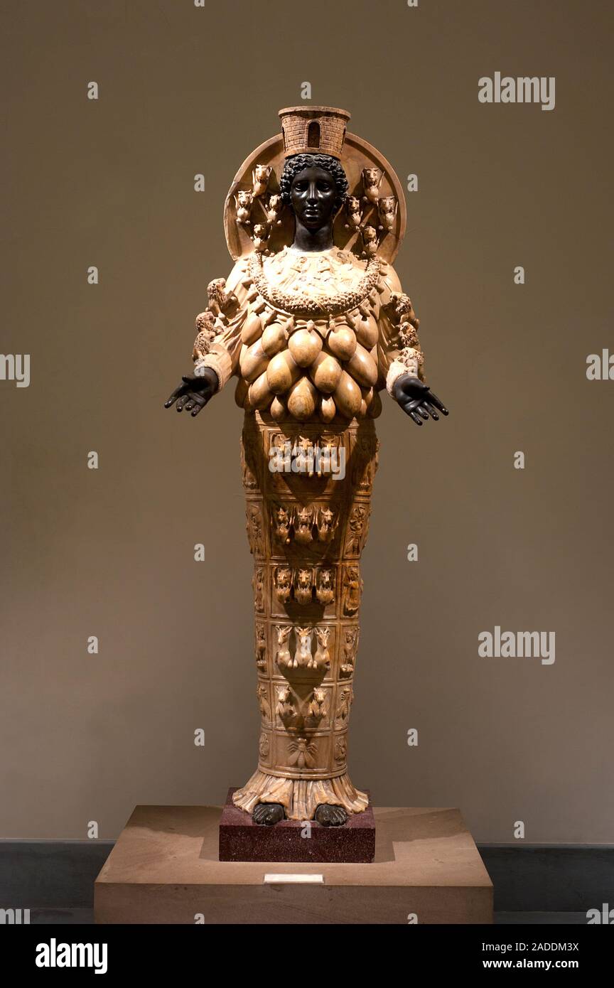 Statue of Artemis of Ephesus, 2nd century AD. This alabaster statue is ...