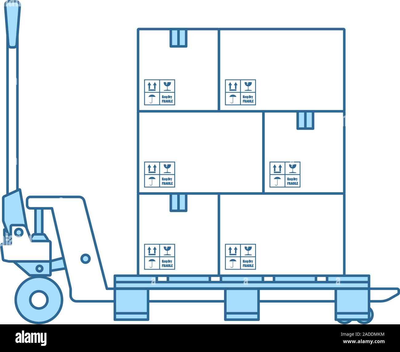 Manual forklift pallet stacker icon Cut Out Stock Images & Pictures - Alamy
