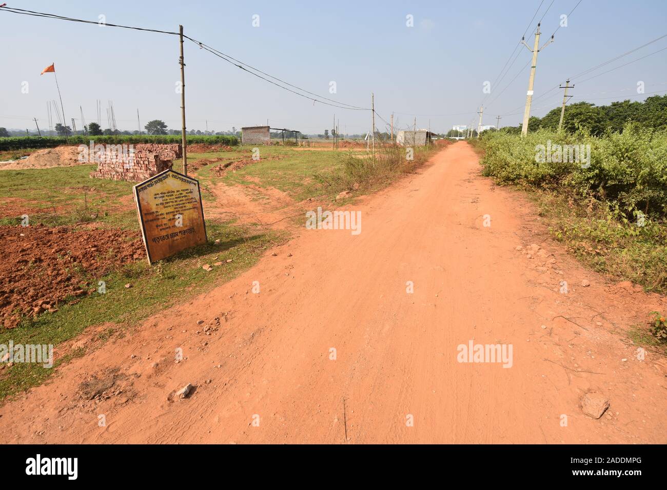 Gangani village road. Garbeta, West Midnapoe, West Bengal, India Stock ...