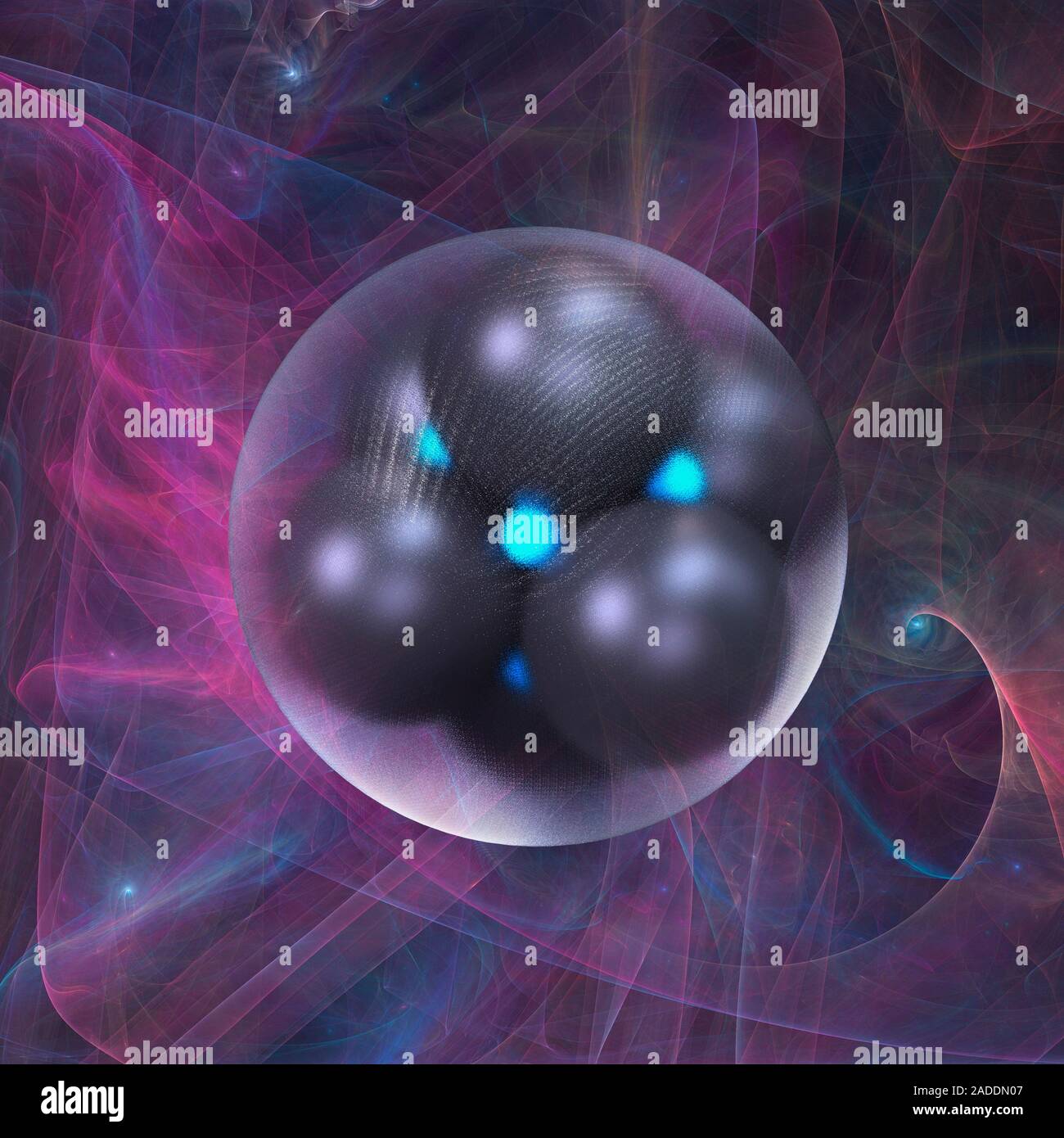Dark matter particle. Conceptual illustration of a (not yet discovered ...