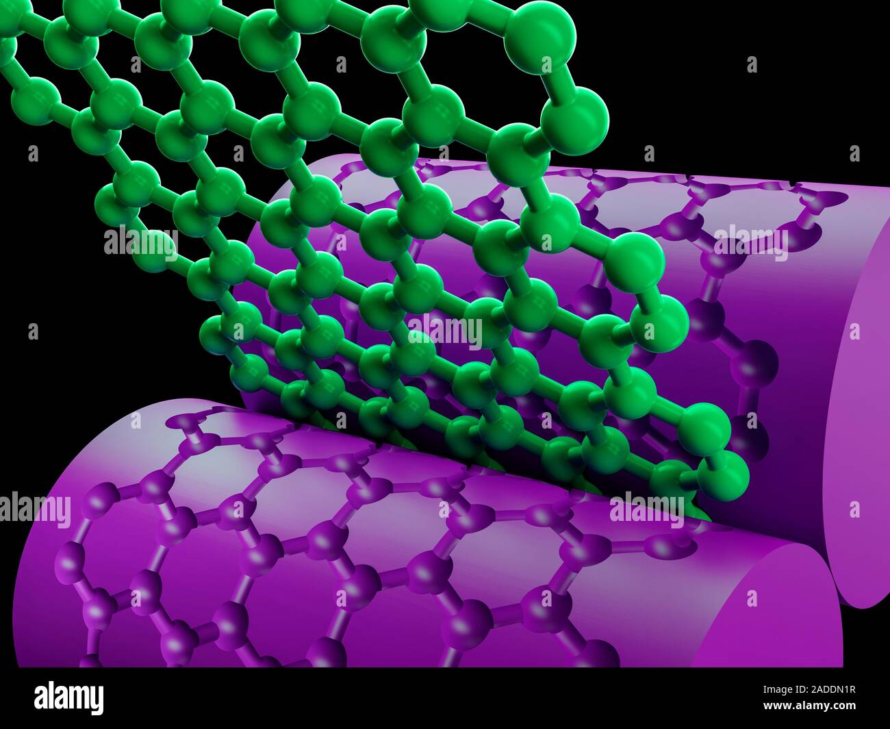 Graphene sheet generator. Conceptual illustration showing ...