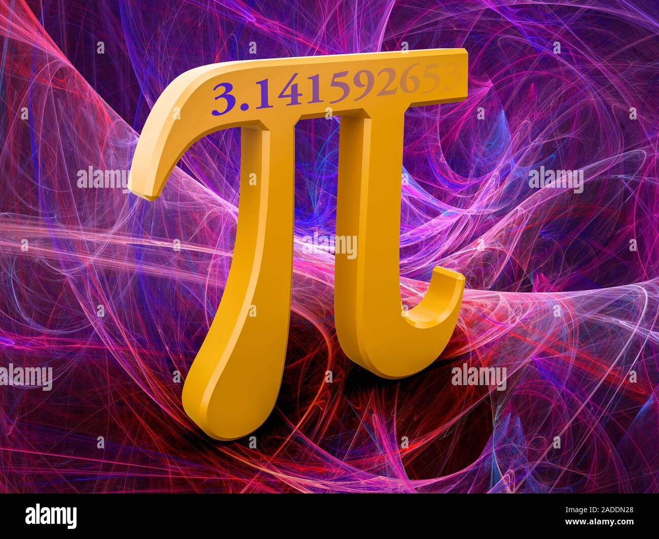 Greek letter Pi, illustration. The number pi is a mathematical constant ...