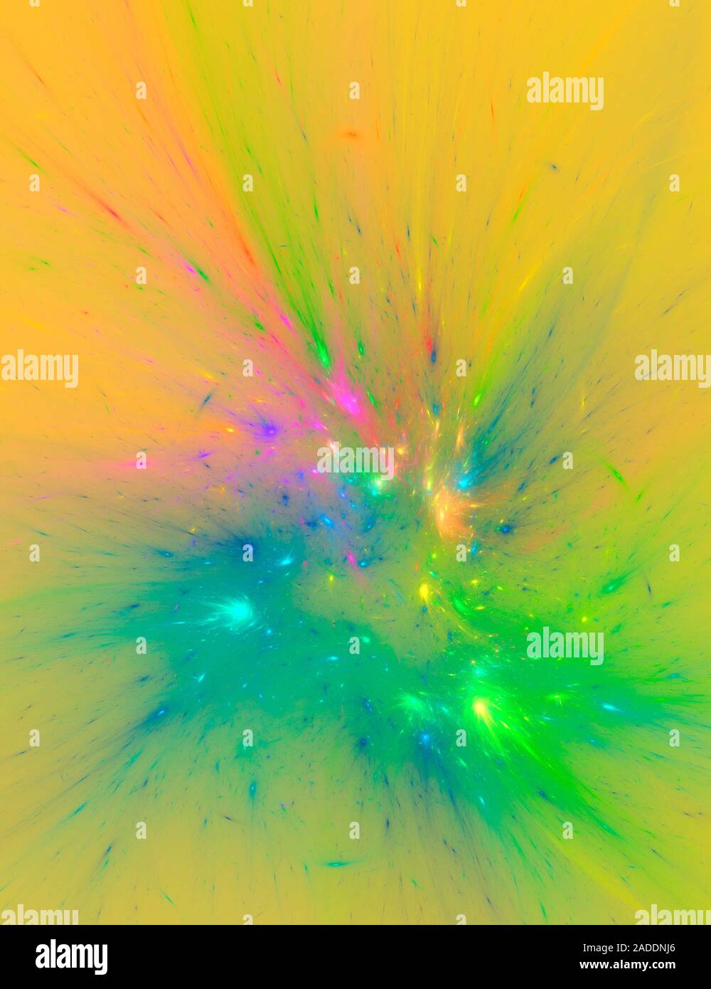 Abstract colour splash made with a fractal computer program. Big Bang ...