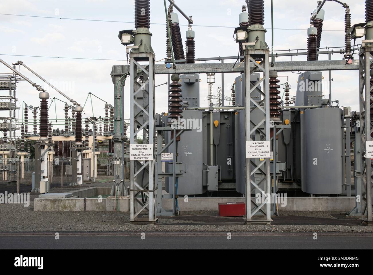 Supergrid transformer at Ocker Hill electricity substation in the West ...