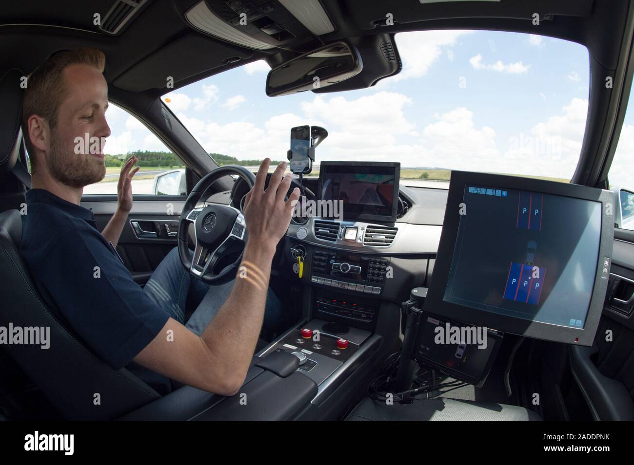 Parking assist technology demonstration. This is now commonplace in ...