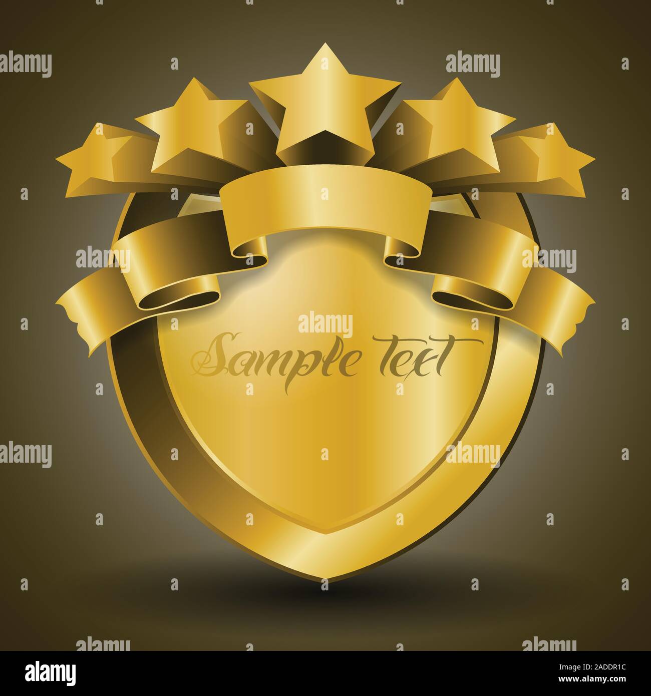 Golden oval medal Stock Vector Images - Alamy