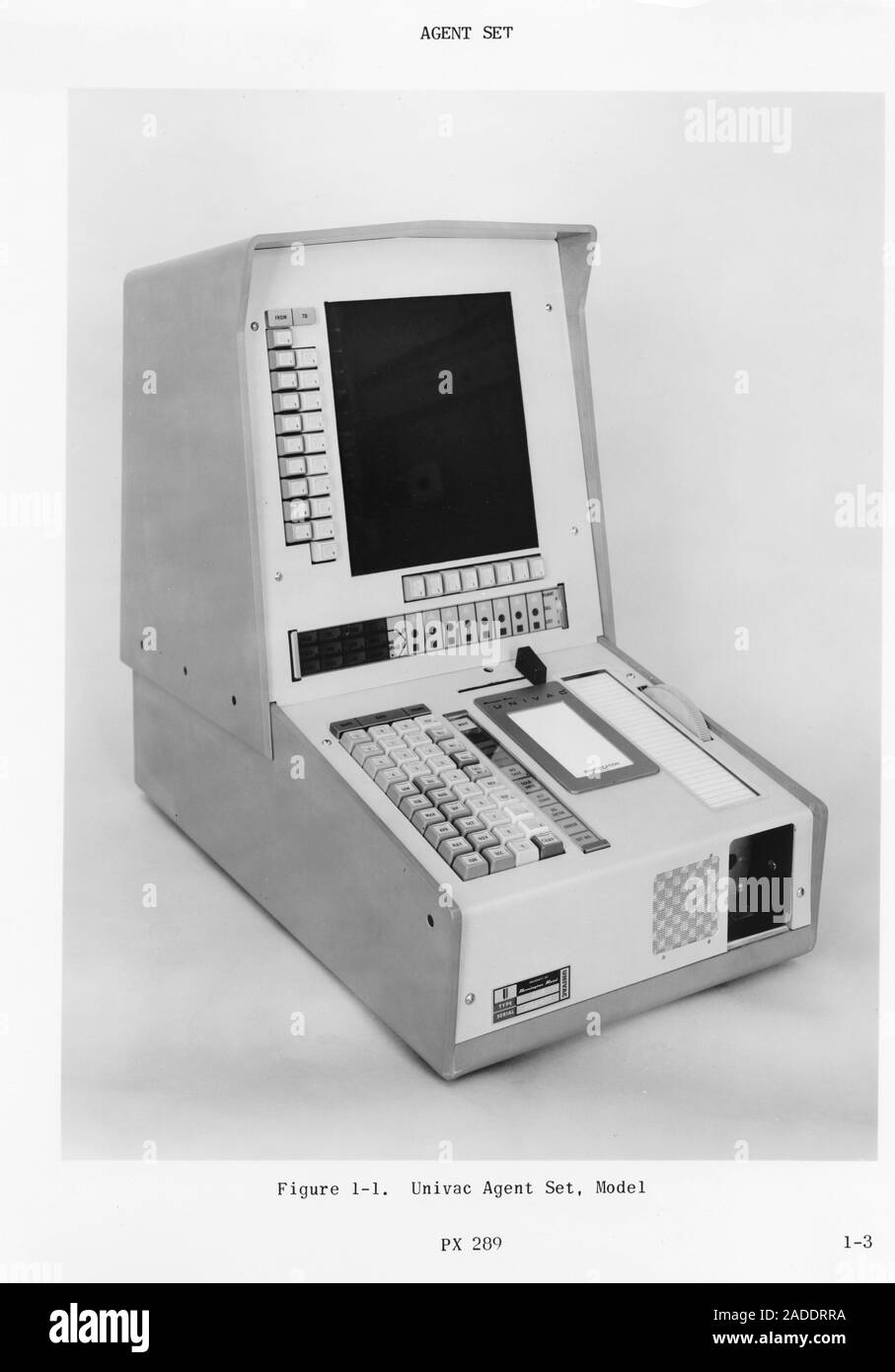UNIVAC reservation system, 1960s. This UNIVAC 'Agent Set' model (part ...