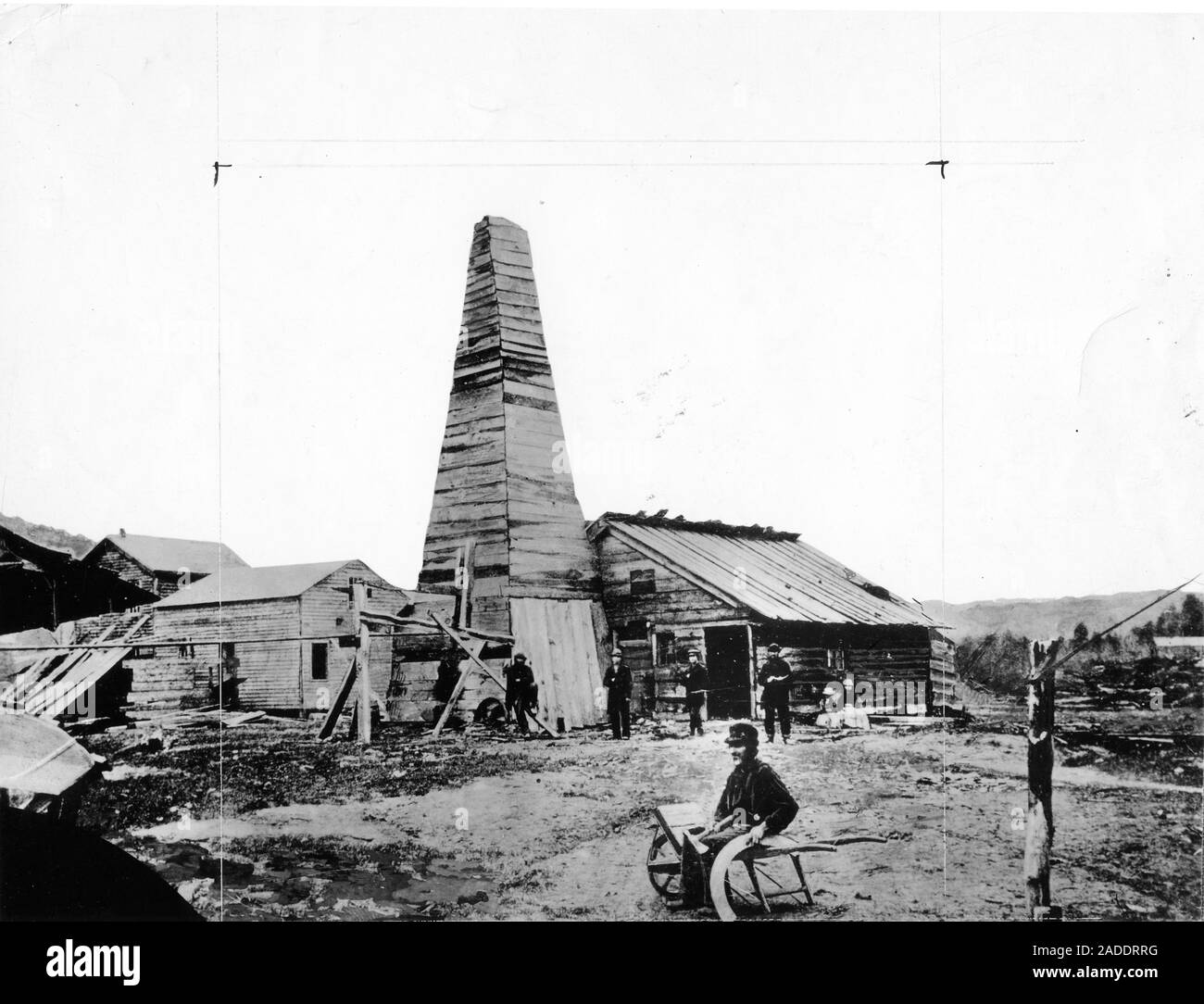 First oil well in the USA, 1859. This oil well was constructed in 1859 ...