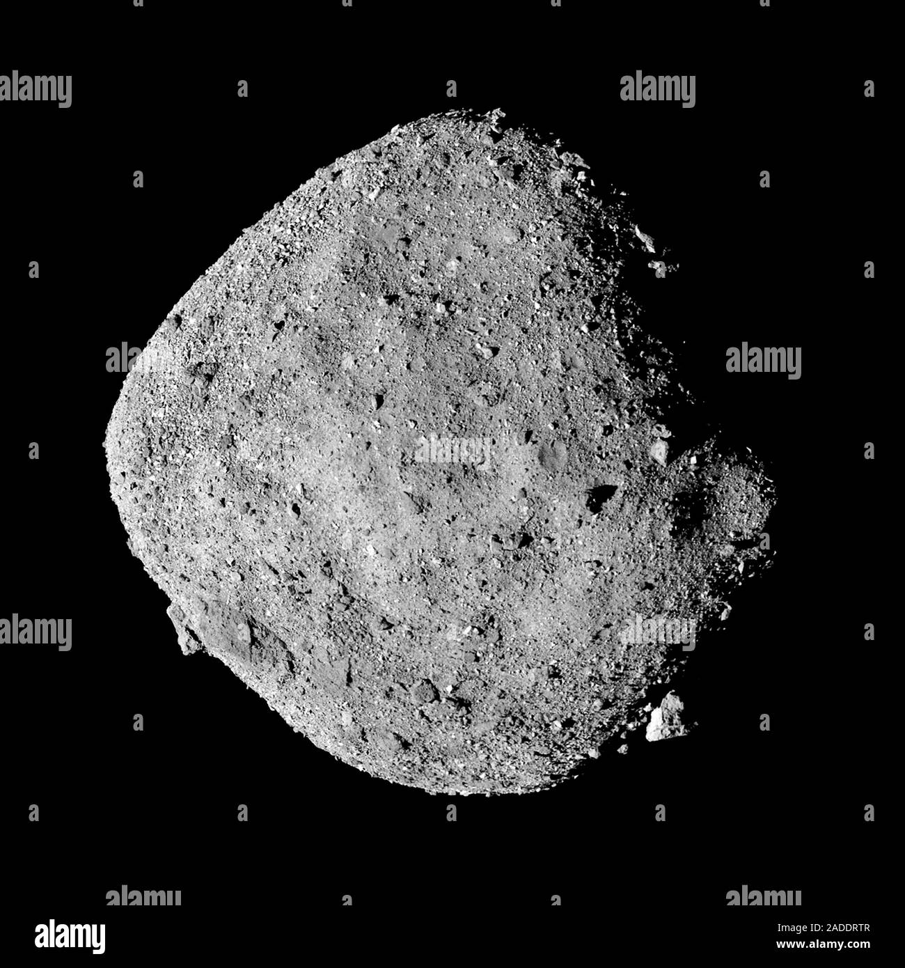 Bennu asteroid from OSIRIS-REx spacecraft. This view of asteroid 101955 Bennu was obtained by ...