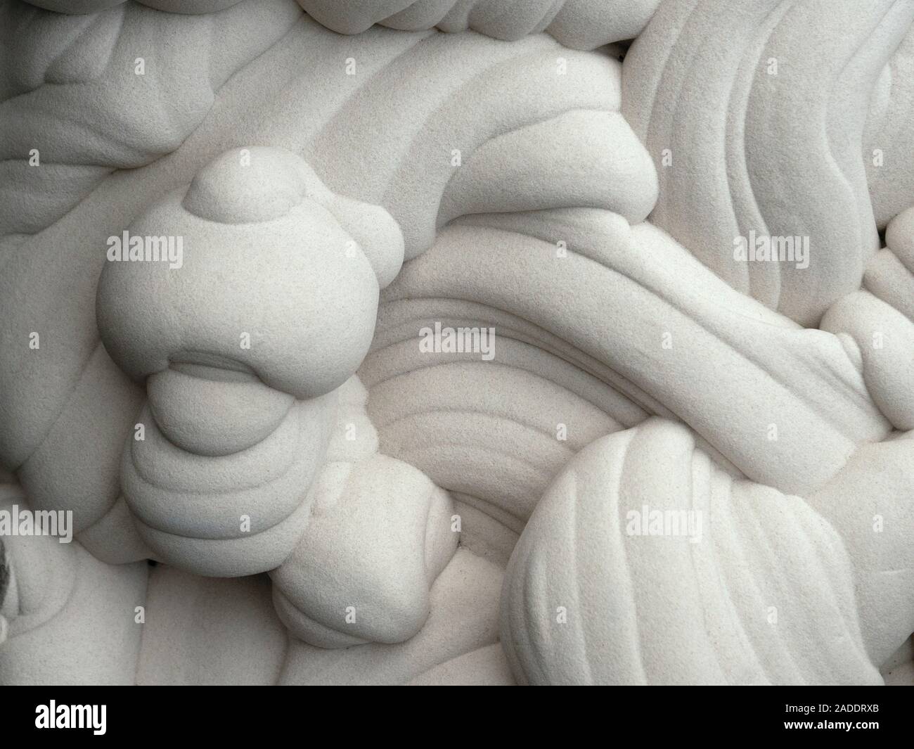 Gogotte fossilised sandstone concretion, close-up. This rock formation ...