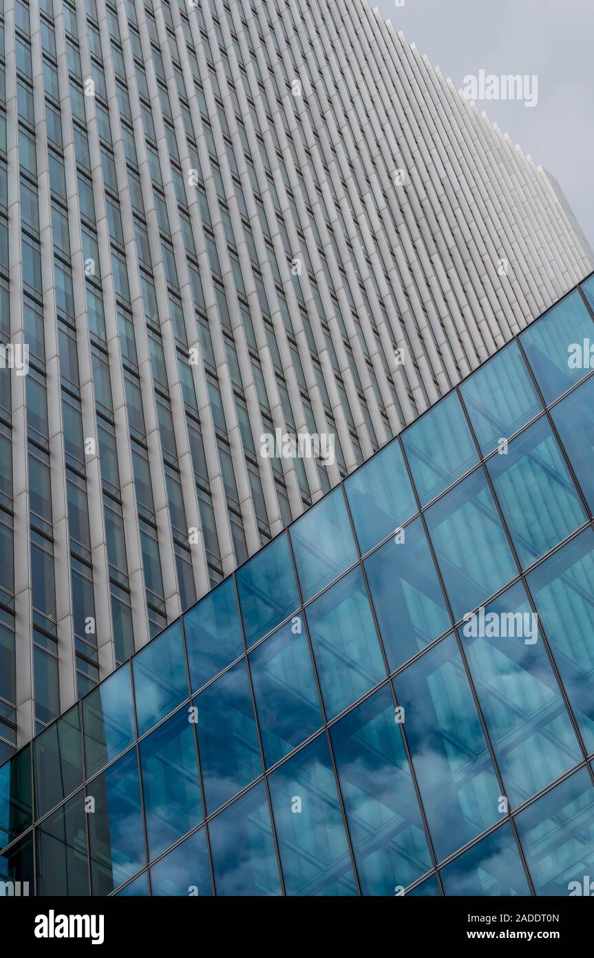 Canary Wharf central business district of London. London Skyline modern ...