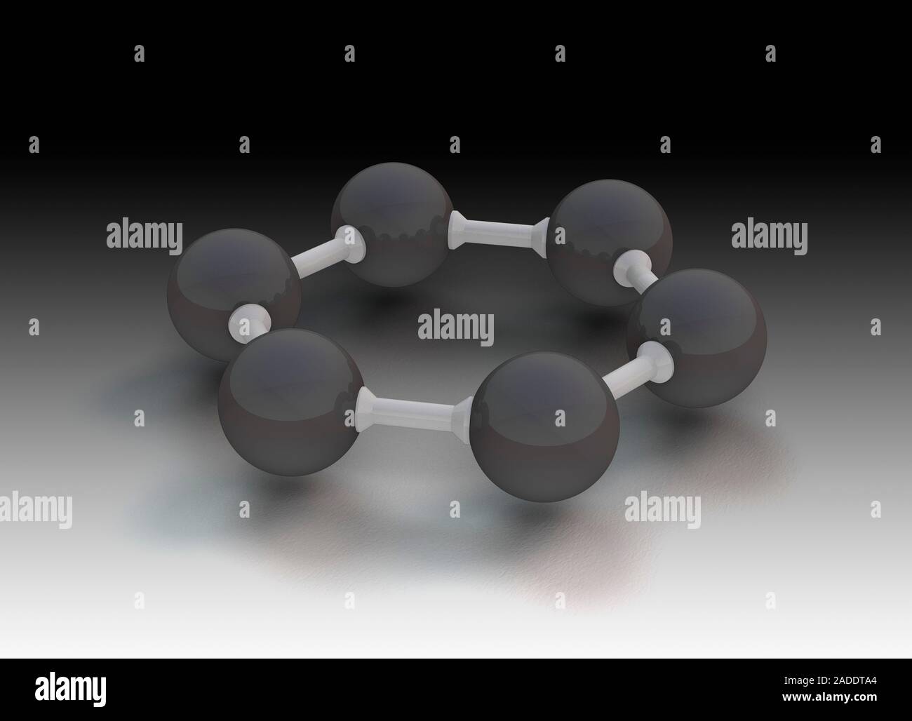 Graphite hexagonal molecular structure, illustration. Graphite is a ...