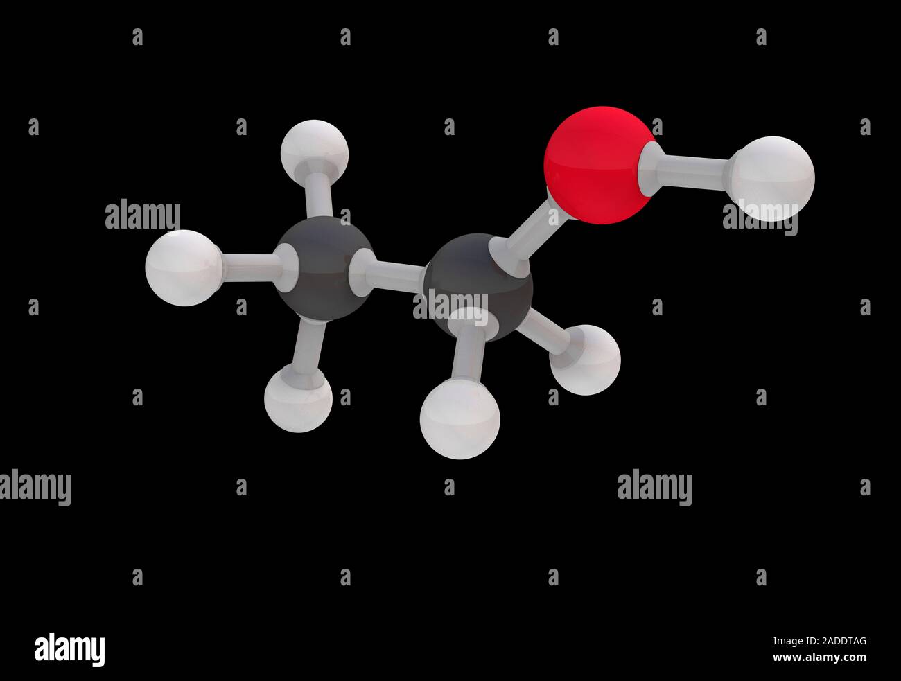 Ethanol molecule, illustration. Molecular model of the alcohol ethanol ...