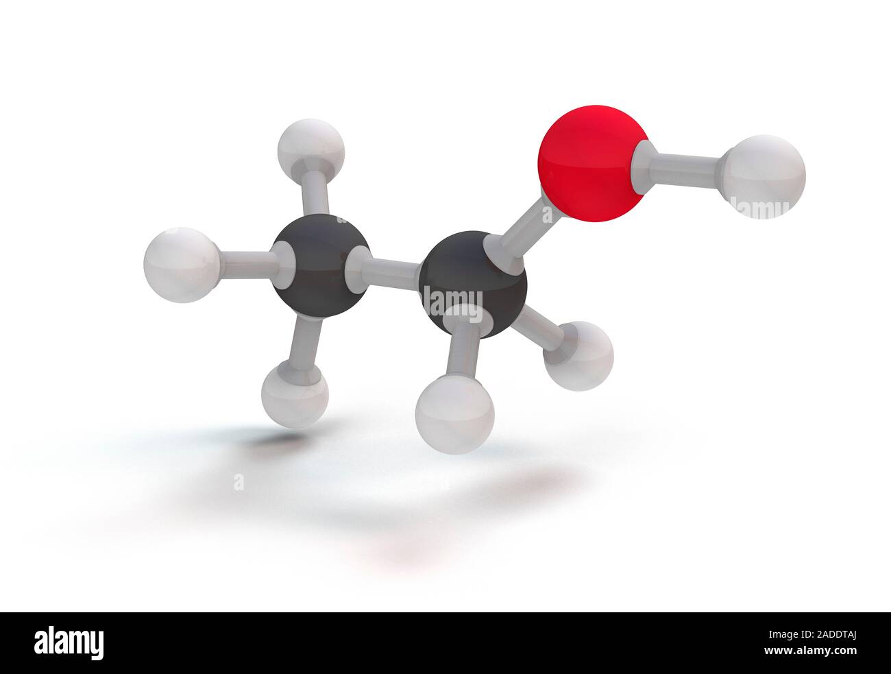 Ethanol molecule, illustration. Molecular model of the alcohol ethanol ...