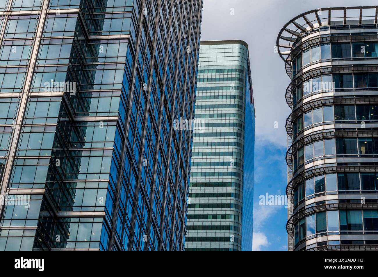 Canary Wharf central business district of London. London Skyline modern ...